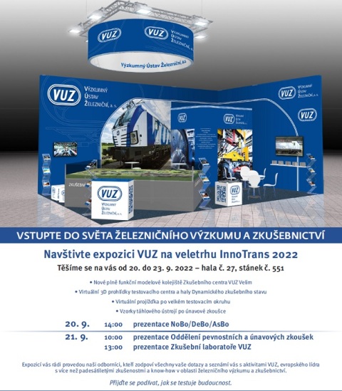 VUZ na veletrhu InnoTrans 2022 ukáže, jak se testuje budoucnost ...